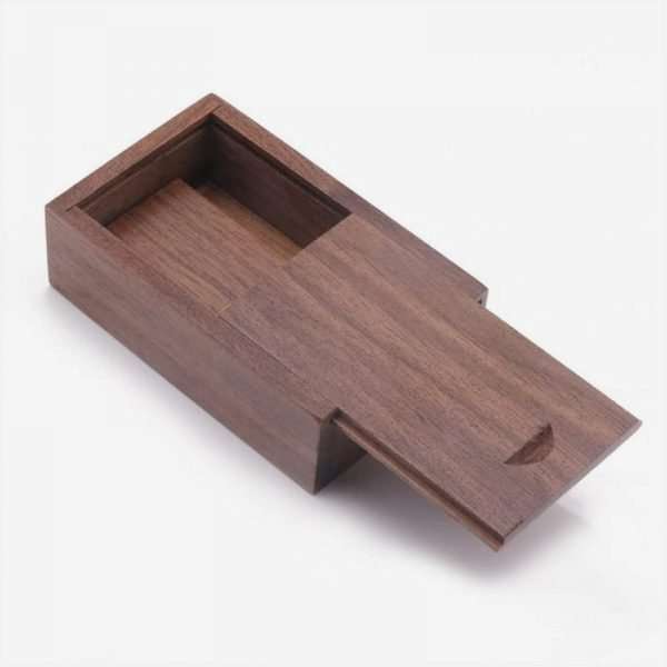 Walnut Wood Gift Box with Sliding Top