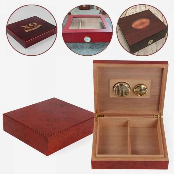 Spanish Cedar Humidor with Humidifier Gel