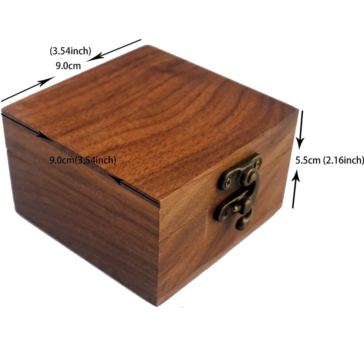Walnut Wood Box for Crafts, Jewelry Box and Watch Box Wooden Keepsake ...